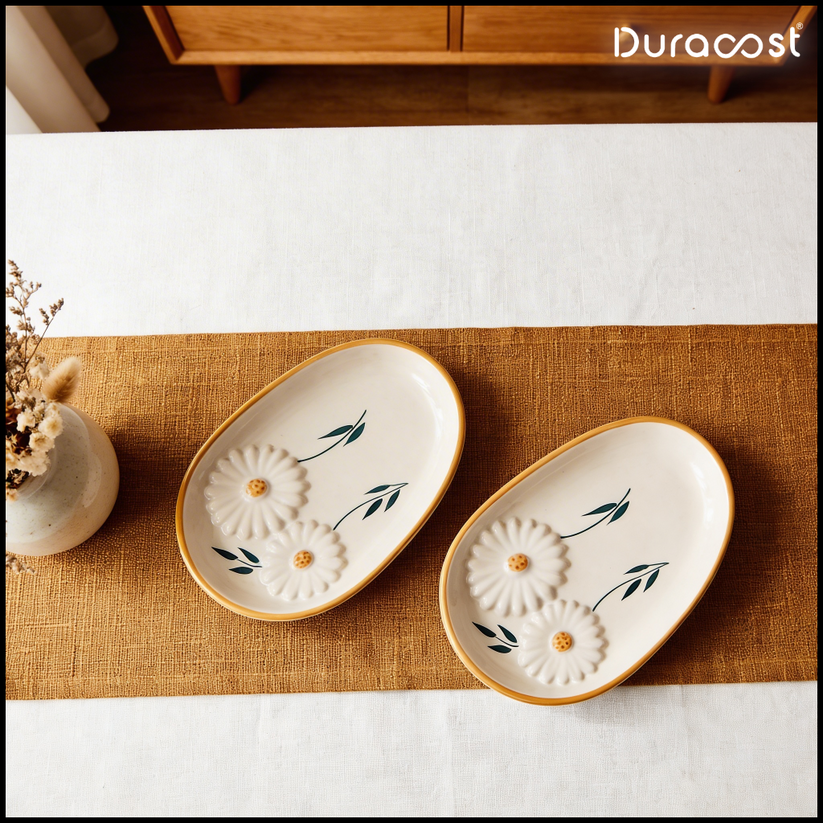 DuraCast® Sunny Plates – Handcrafted Ceramic Snack Plates Set of 3 | D ...